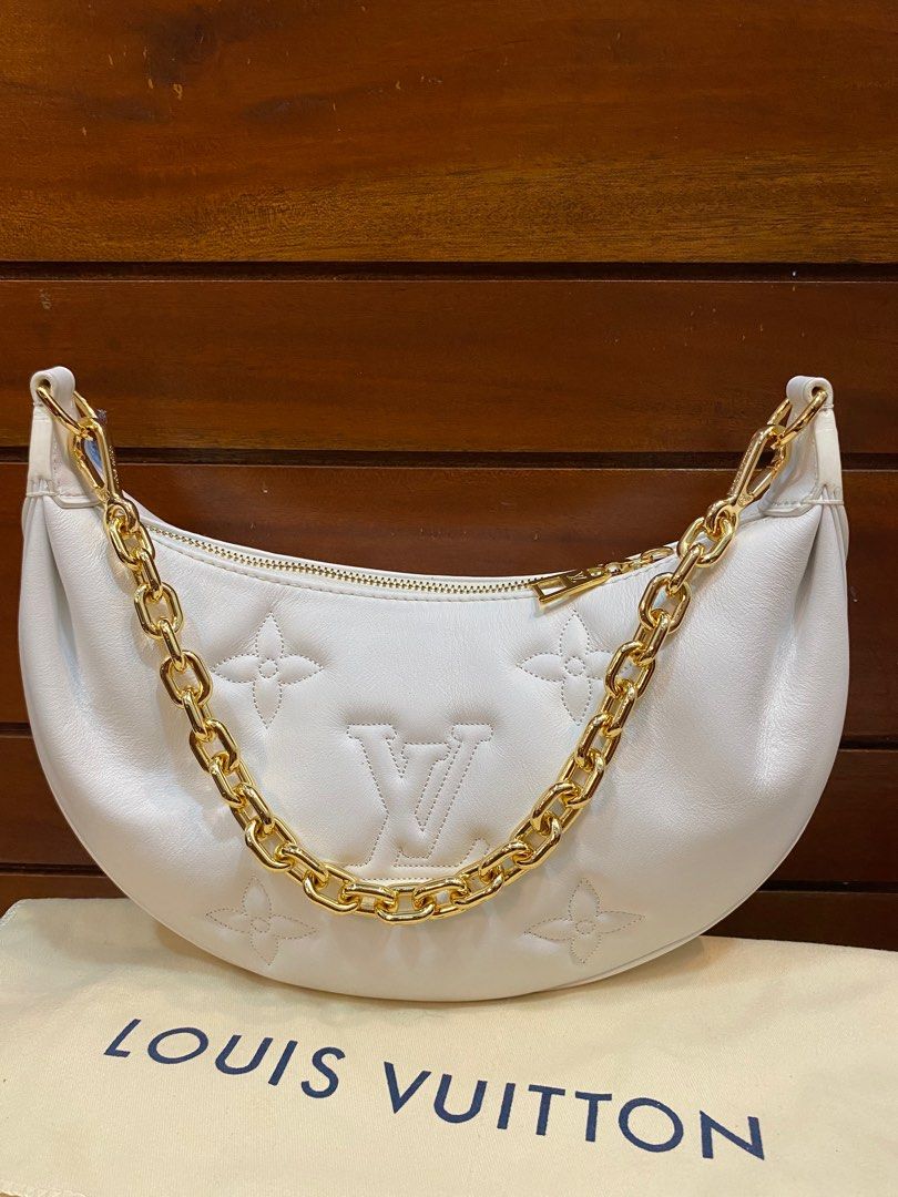 Lv embossed halfmoon Embroidered inside lining Coded, Luxury, Bags ...
