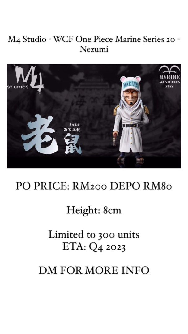 M4 Studio - WCF One Piece Marine - Nezumi, Hobbies & Toys, Toys & Games on Carousell