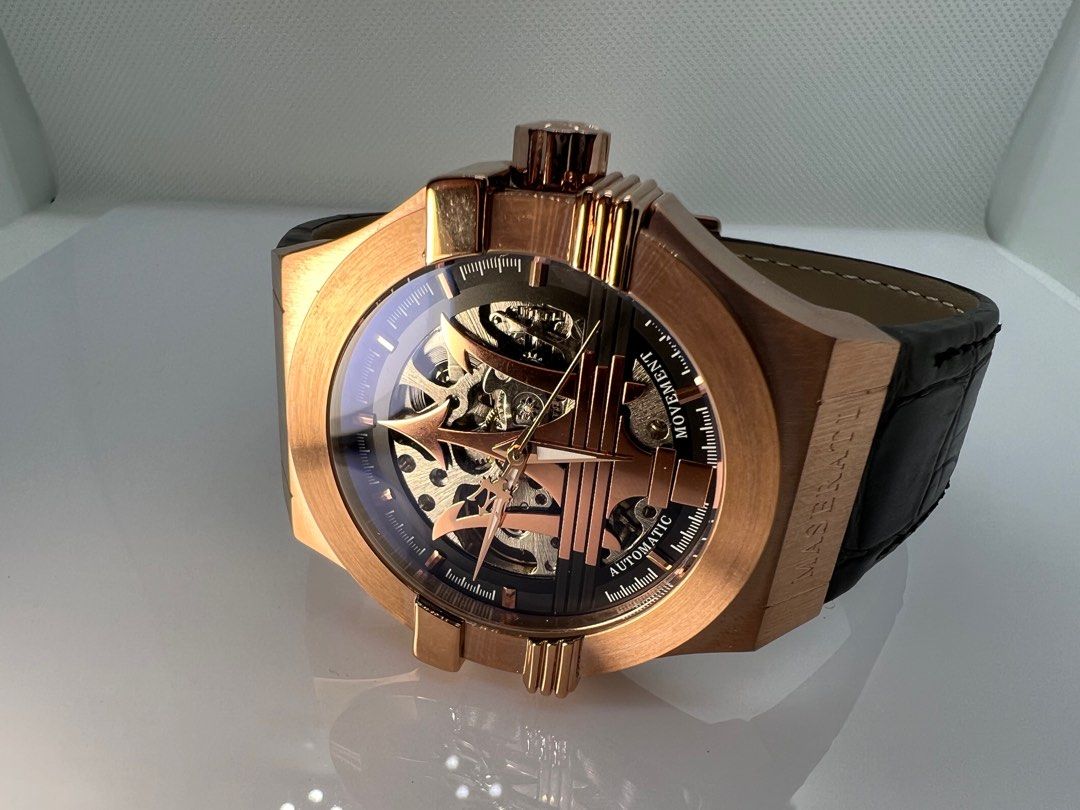 Maserati Potenza Skeleton Limited Edition Dial Black Strap