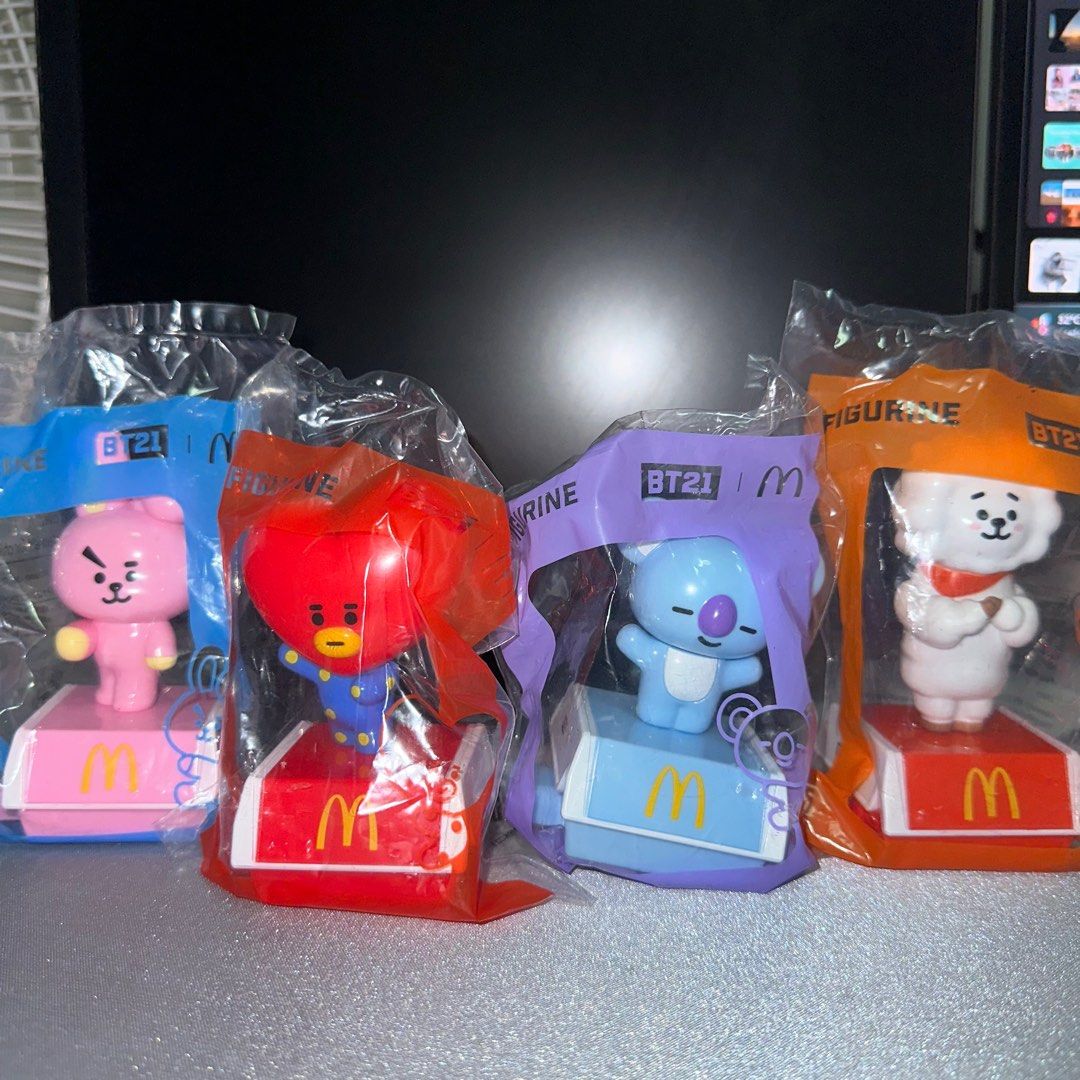 Mcdo bt21 bts happy meal toys on Carousell