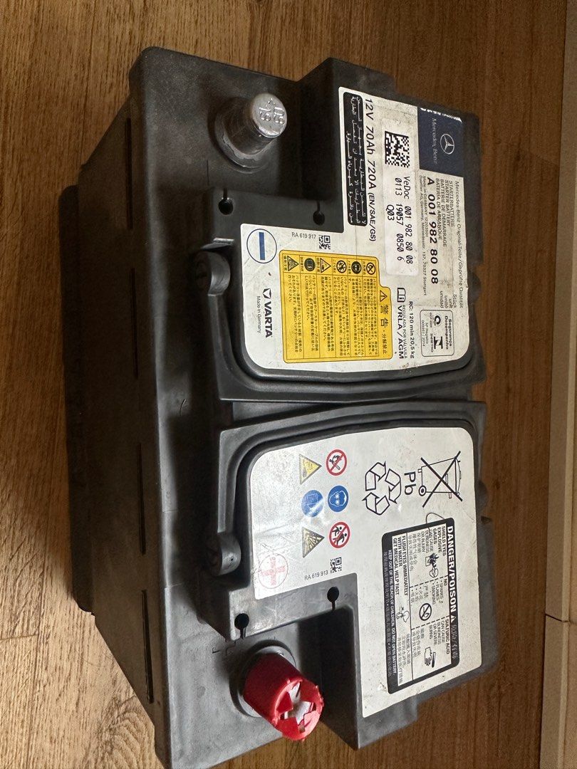 Mercedes Benz original car battery 12V 70Ah 820A, Car Accessories ...