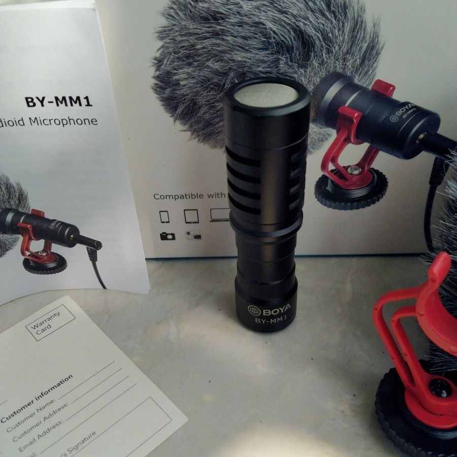 Microphone Cardioid Boya BY MM1 Second/Bekas, Fotografi di Carousell