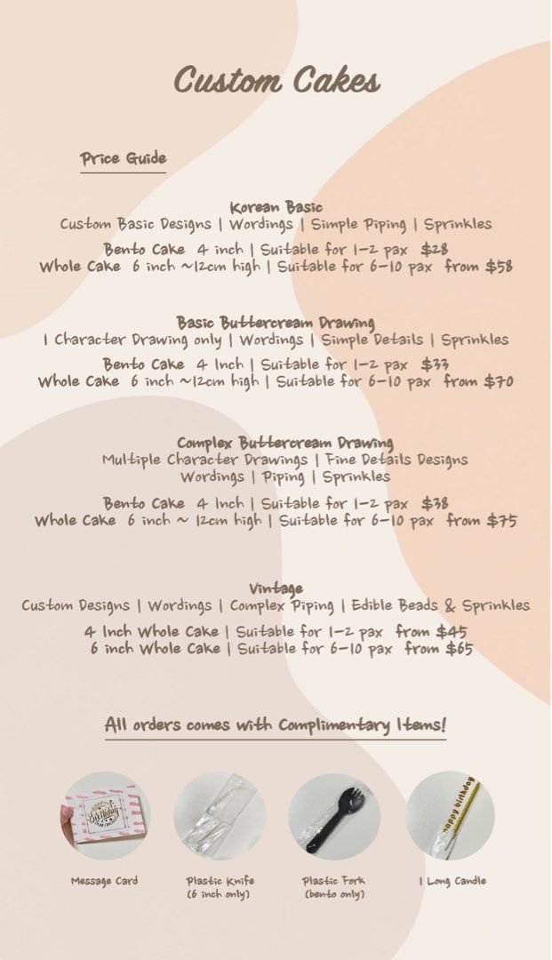 Korean Bento Cake - HBD (:, Food & Drinks, Homemade Bakes on Carousell