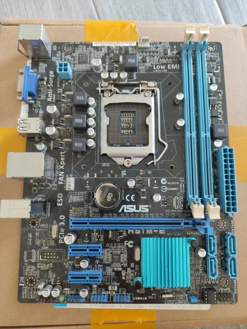 Motherboard Asus h61m-E, Computers & Tech, Parts & Accessories ...
