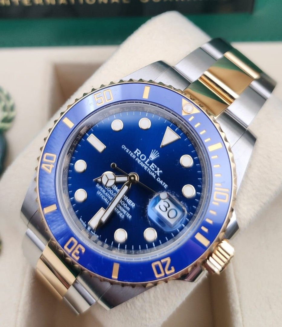 MSKL JOHAN ROLEX 126613LB Submariner 18K Yellow Gold Steel Blue Dial ...