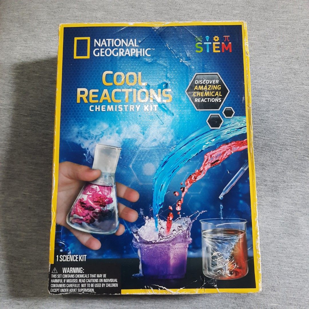 National Geographic Cool Reactions Chemistry Kit STEM Mainan Edukasi ...