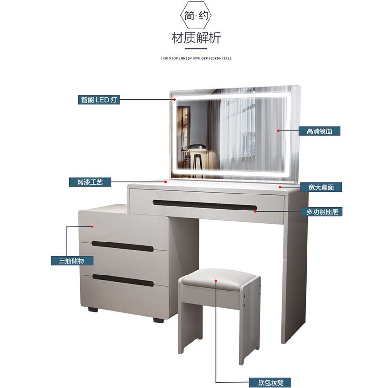 NEW Model Dressing Table &Mirror +Stool New Bedroom table Free install ...