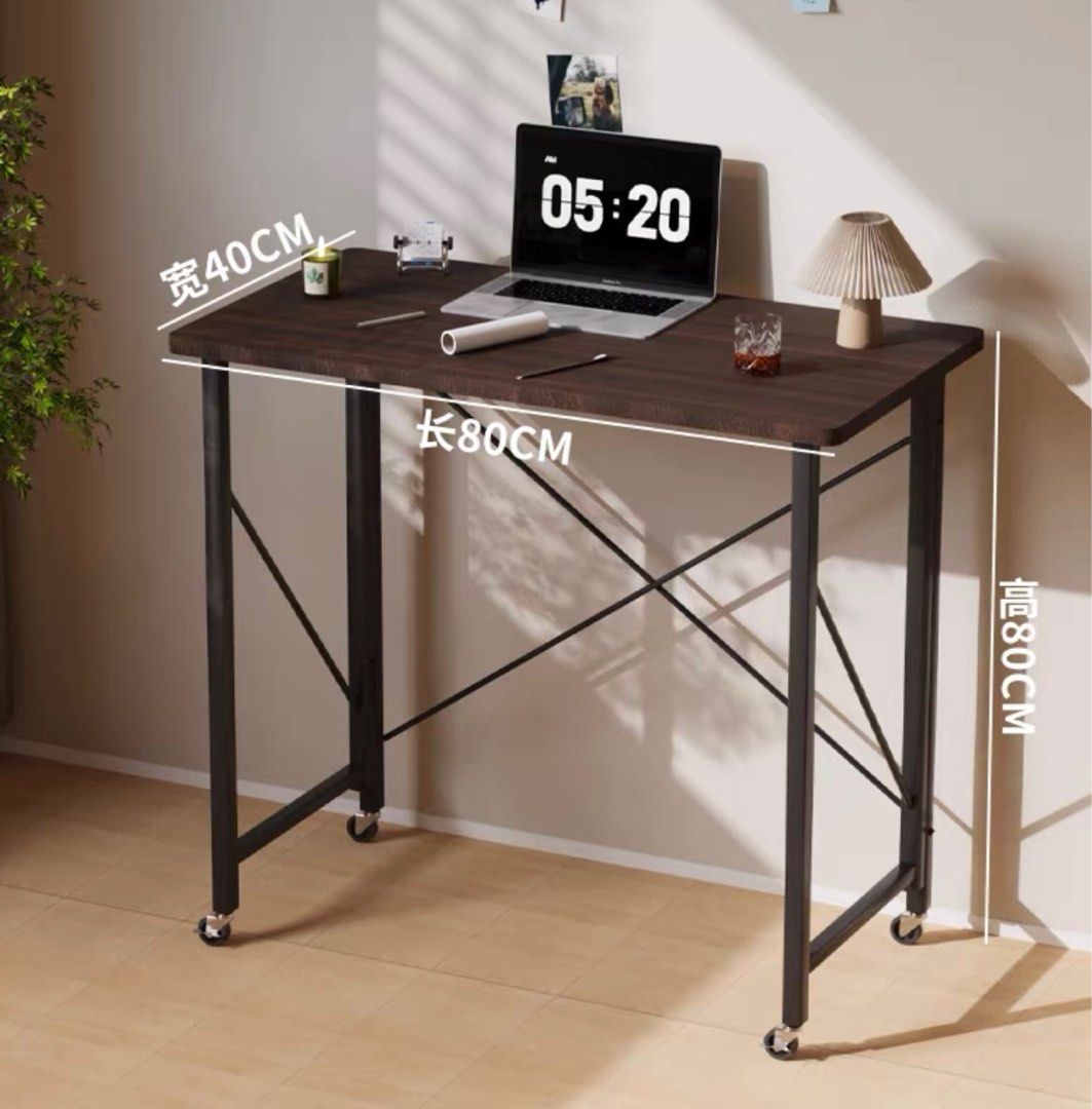 New study desk with castors, Furniture & Home Living, Furniture, Tables ...