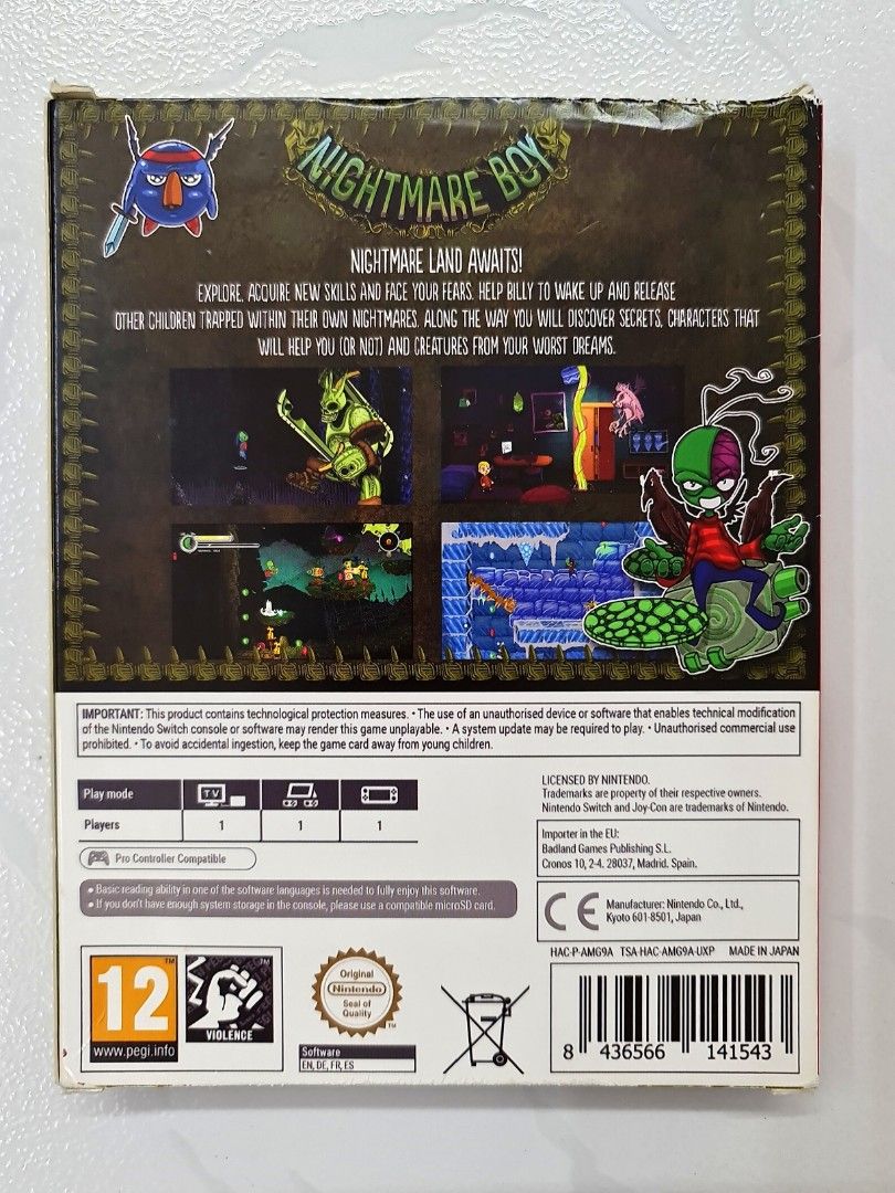 Nightmare Boy (Collector's Edition) *Rare / Brand New* (Pegi 12 / Bad ...