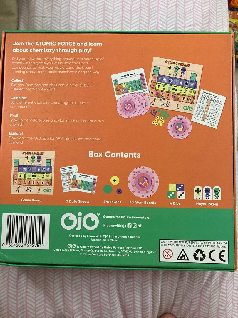 OJO Atomic Force Science Board Games Kids Chemistry, Toys ...