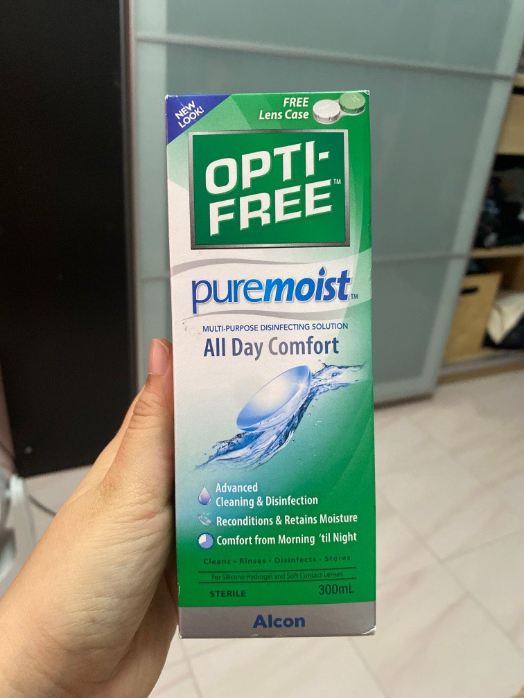 OPTI-FREE PUREMOIST all day comfort contact lens solution, Beauty ...