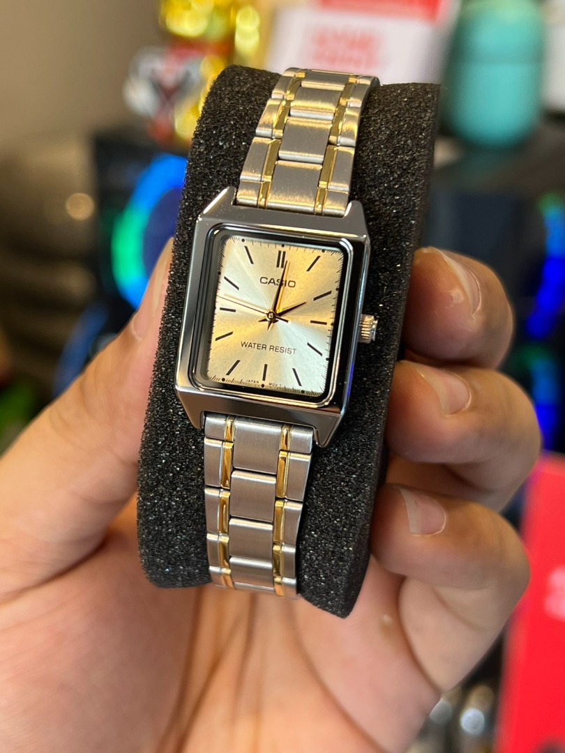 ORIGINAL CASIO Analog Two-toned Stainless Steel Ladies Wath LTP-V007SG ...