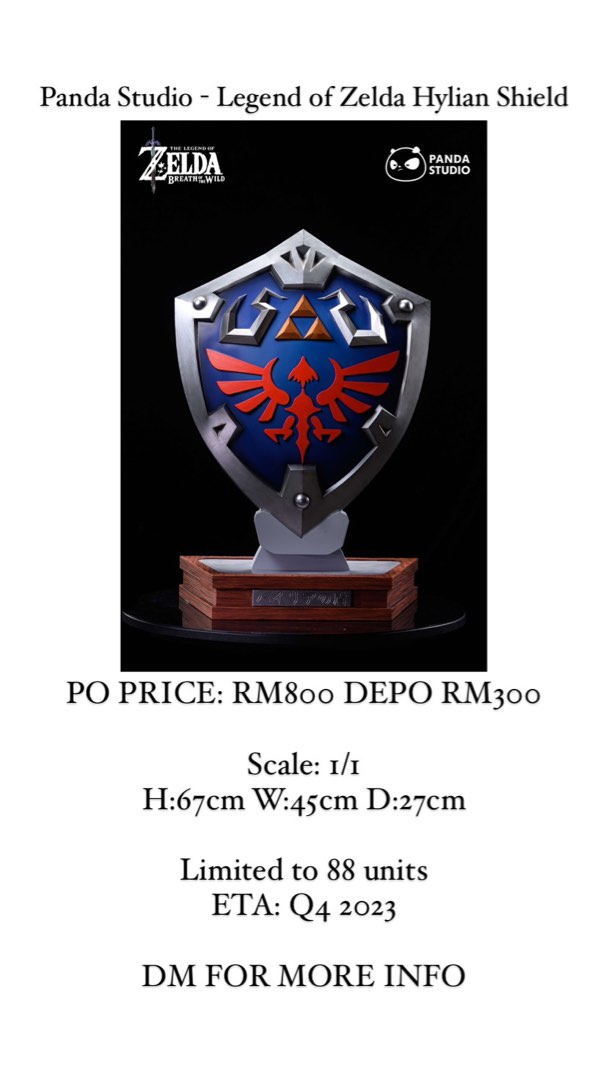 Panda Studio - Legend of Zelda Hylian Shield, Hobbies & Toys, Toys ...