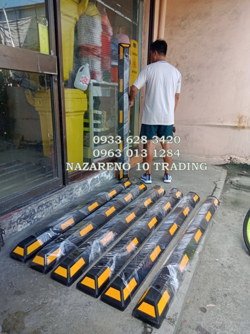 Parking Block With Reflective tape Full Rubberized Hi visibility on ...