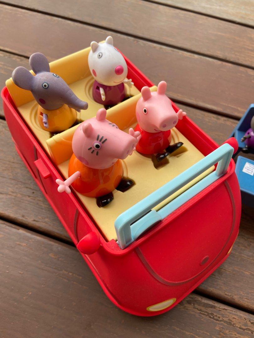 Peppa pig car and school mummy pig Ely elephant Suzy sheep, Hobbies ...