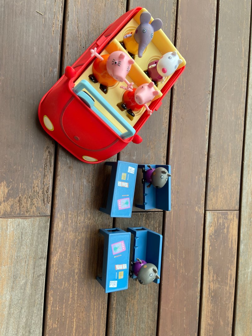 Peppa pig car and school mummy pig Ely elephant Suzy sheep, Hobbies ...