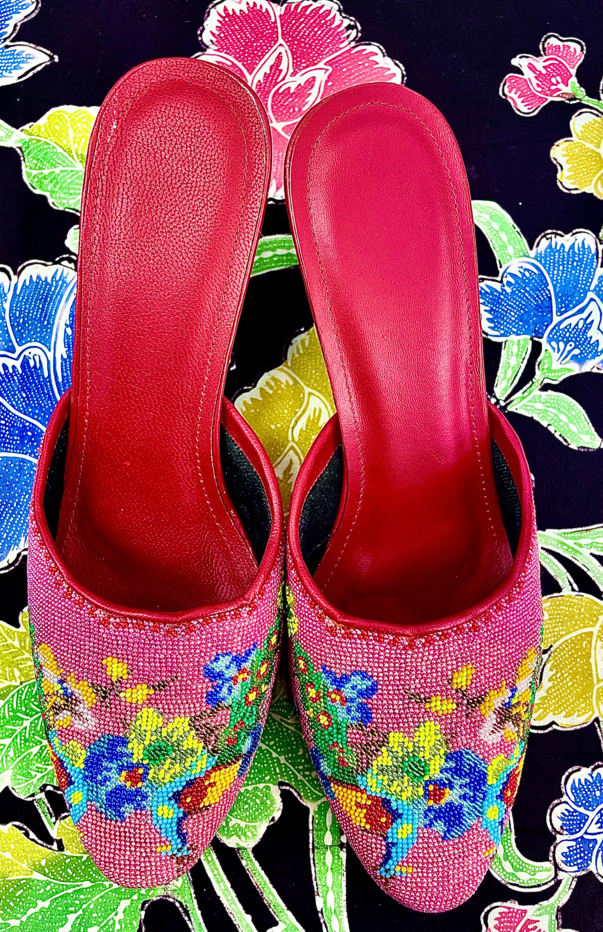 Peranakan Beaded Shoes, Luxury, Sneakers & Footwear on Carousell