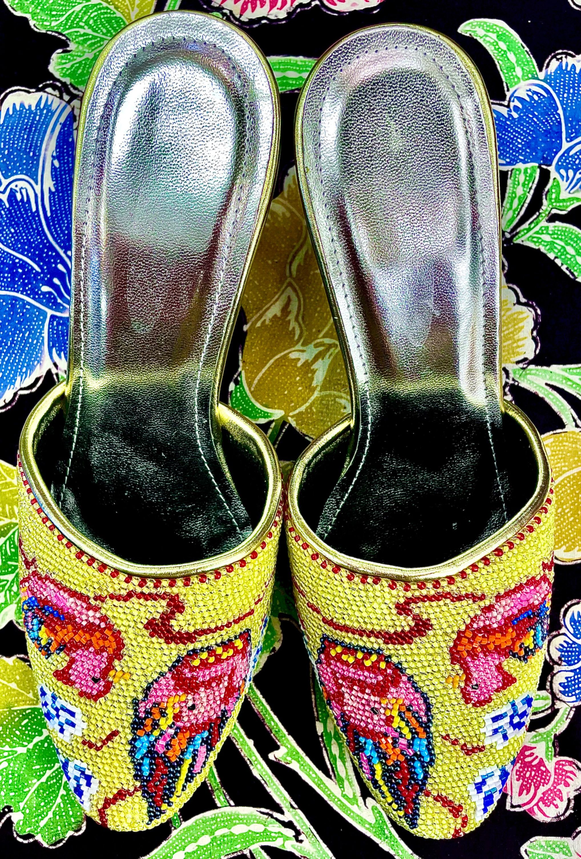 Peranakan Beaded Shoes, Luxury, Sneakers & Footwear on Carousell