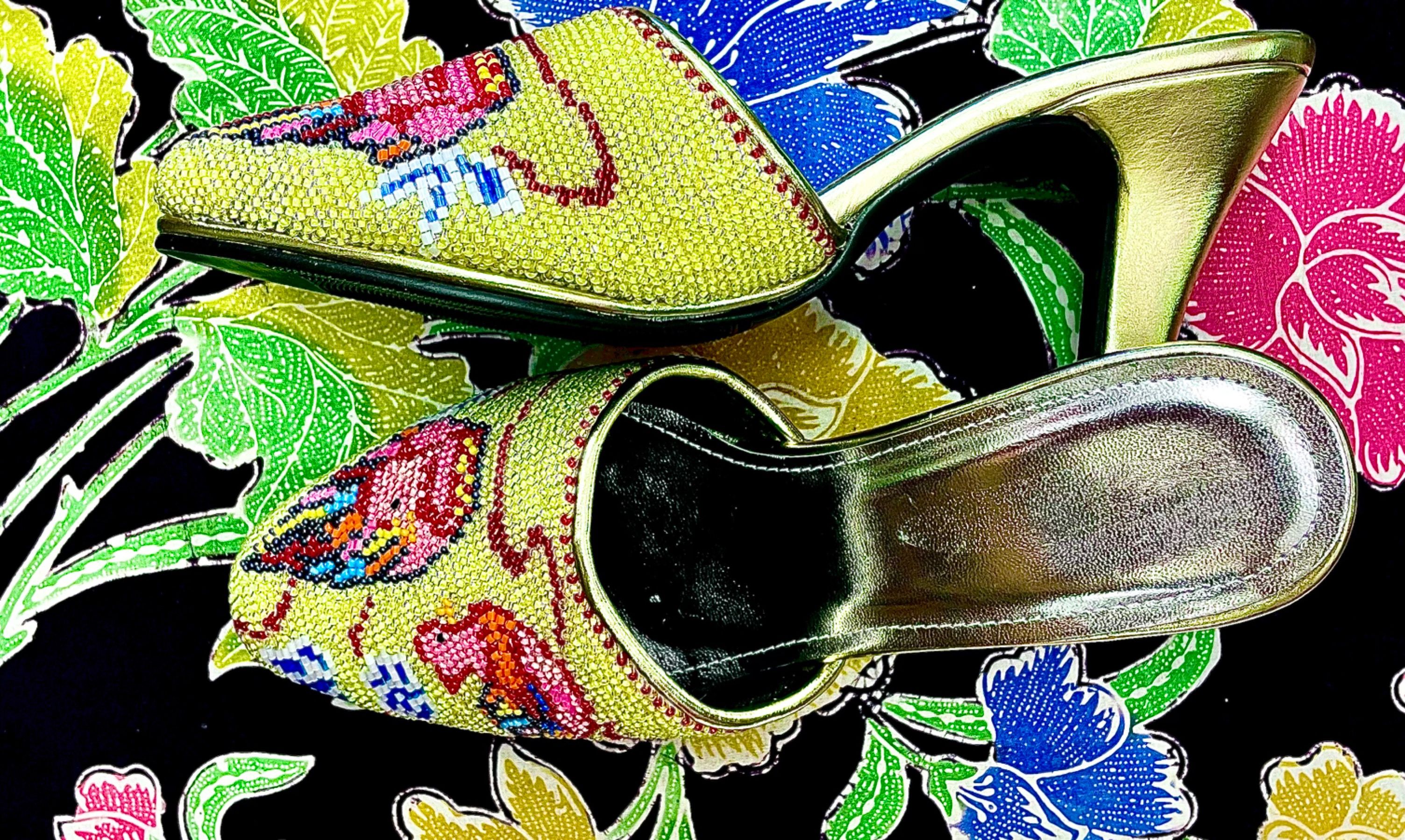 Peranakan Beaded Shoes, Luxury, Sneakers & Footwear on Carousell