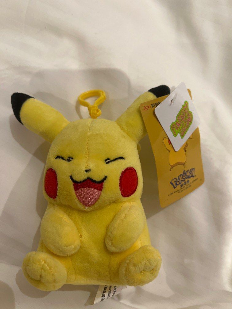 Pikachu Pokemon Plushie Keychain, Hobbies & Toys, Toys & Games on Carousell