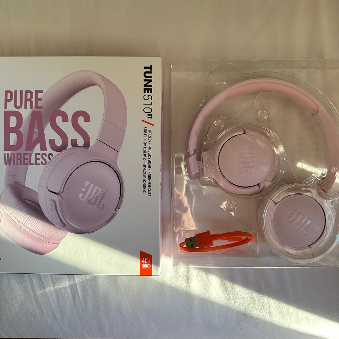 Pink JBL Tune 510BT Wireless on-ear Headphones on Carousell