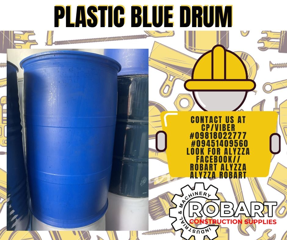 PLASTIC BLUE DRUM, Commercial & Industrial, Construction Tools ...