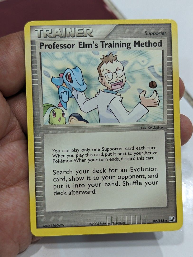 POKEMON KAD CARD TRAINER PROFESSOR ELM TRAINING METHOD, Hobbies & Toys ...