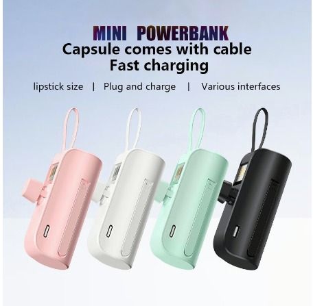 PowerBank Mini Fast Charging 5000mAh Portable Charger Small Lightweight ...