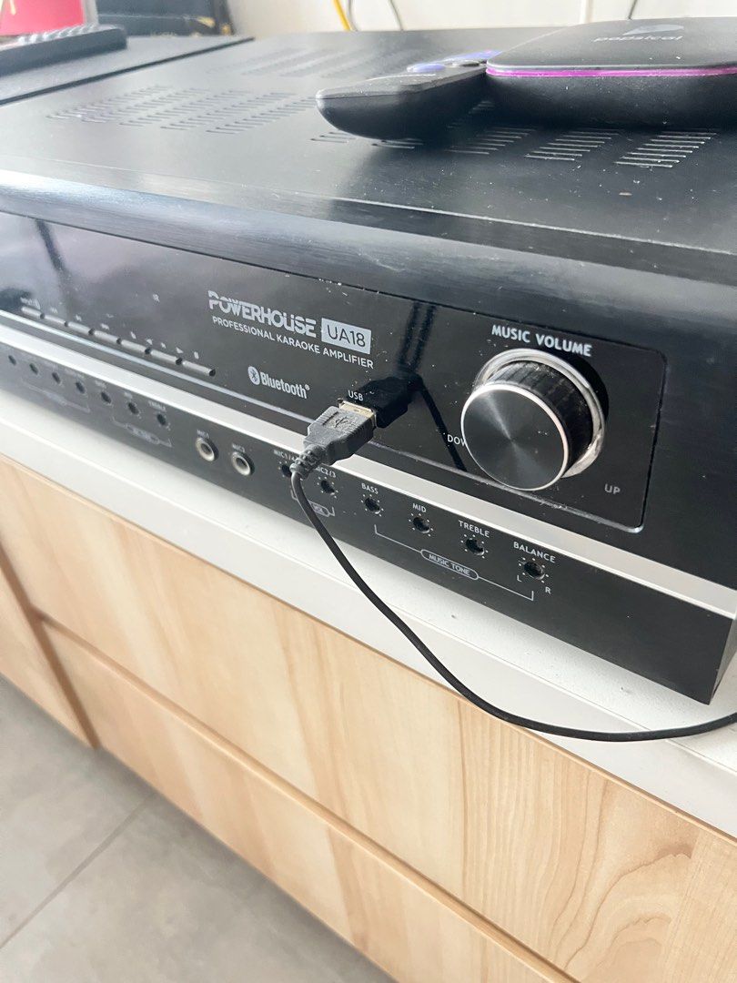 Powerhouse KTV system with 2 wired mics, TV & Home Appliances, TV ...