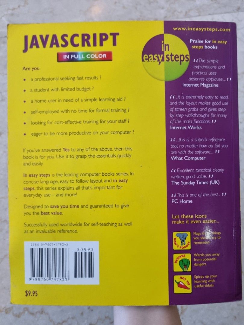Preloved Javascript In Easy Steps By Mike Mcgrath Hobbies And Toys Books And Magazines Textbooks 