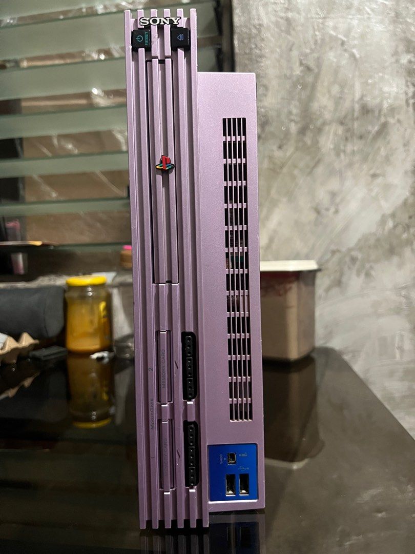 PS2 Sakura Pink with official network adaper and hdd, Video Gaming ...