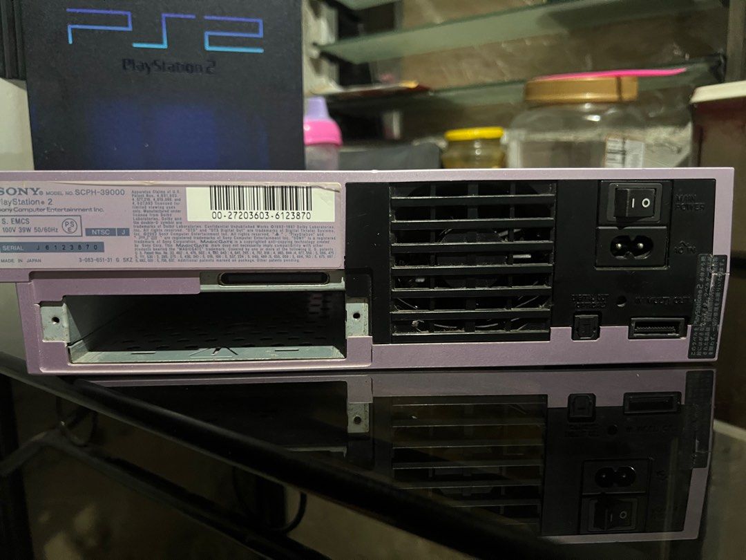 PS2 Sakura Pink with official network adaper and hdd, Video Gaming ...