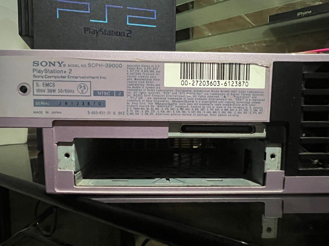 PS2 Sakura Pink with official network adaper and hdd, Video Gaming ...