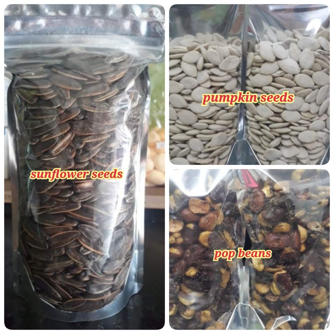 PUMPKIN SEEDS, POP BEANS, SUNFLOWER SEEDS on Carousell