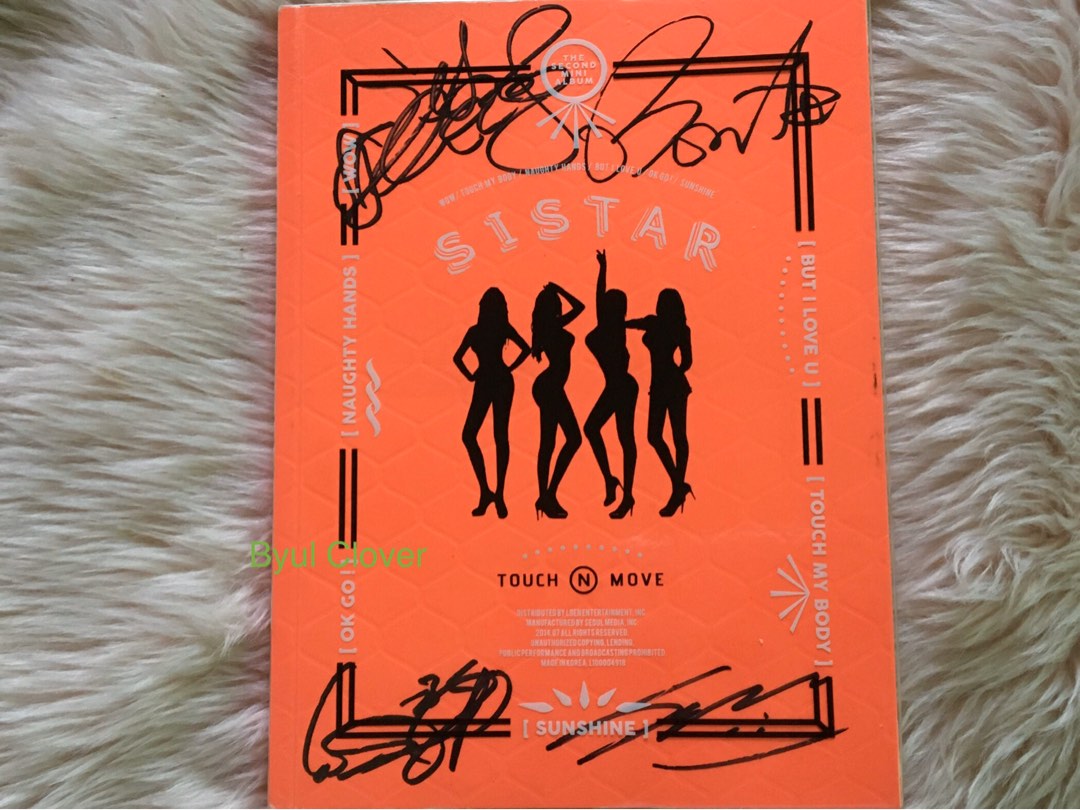 Rare Signed Autograph Sistar Touch N Move album official onhand on ...