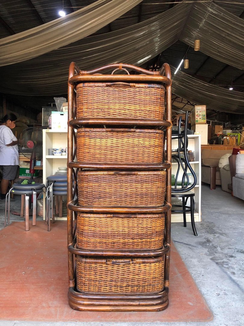 rattan drawers japan made on Carousell