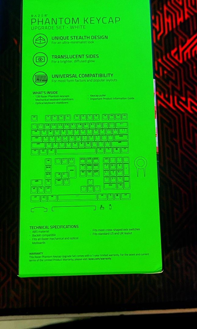 Razer Phantom keycaps (white), Computers & Tech, Parts & Accessories ...