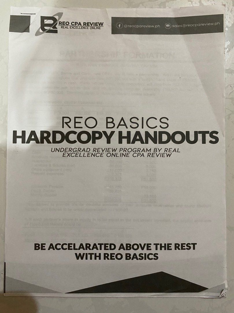 REO Basics Hardcopy Handouts , Hobbies & Toys, Books & Magazines ...