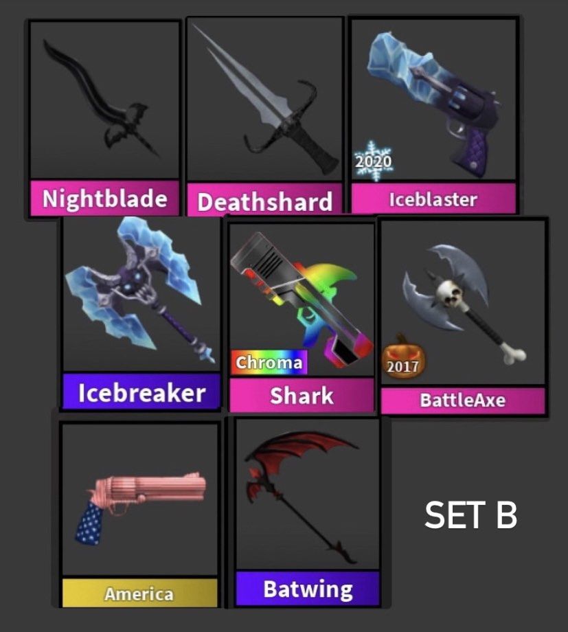 Roblox Murder Mystery 2 MM2 Godly Weapons, Video Gaming, Video Games, Others on Carousell