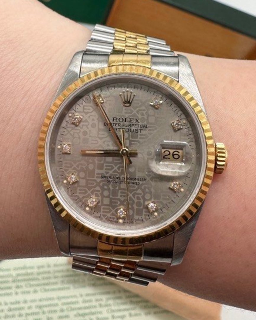 Rolex Datejust 36mm Fluted Bezel Jubilee Bracelet - Grey Computer face ...