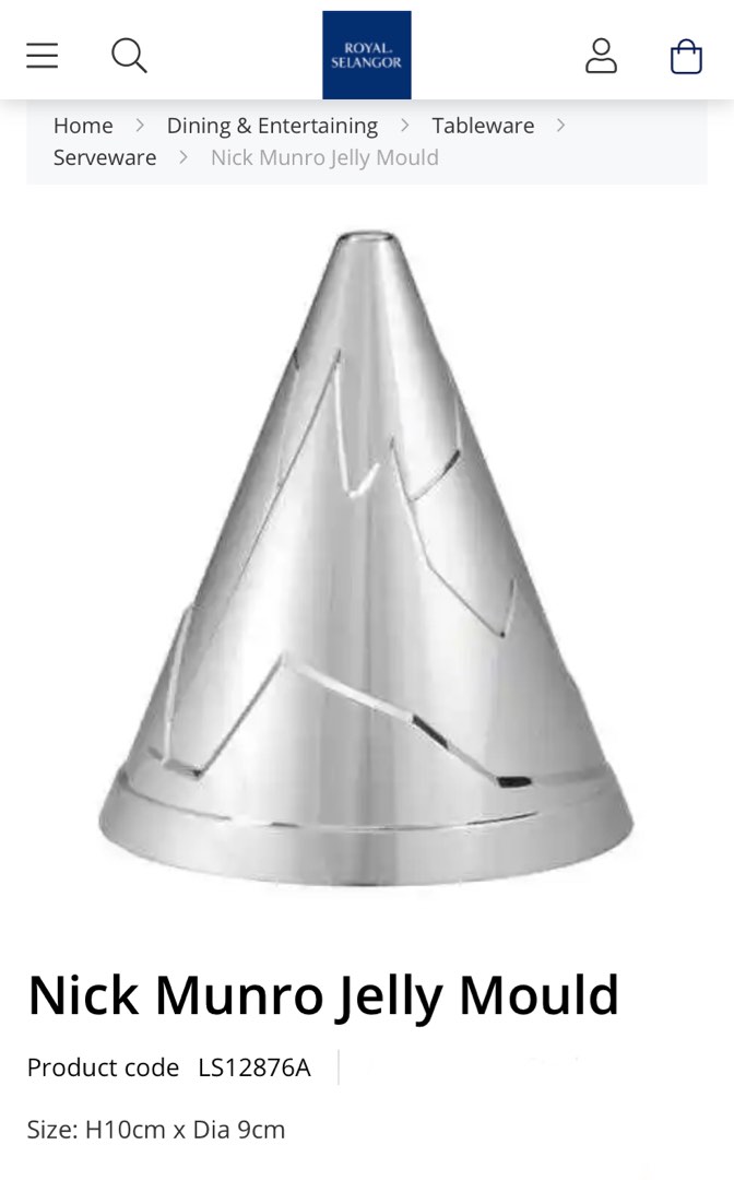 ROYAL SELANGOR | Pewter Jelly Mould by Nick Munro, Furniture & Home ...