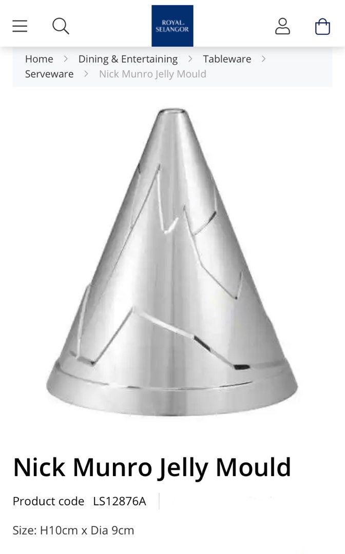 ROYAL SELANGOR | Pewter Jelly Mould by Nick Munro, Furniture & Home ...