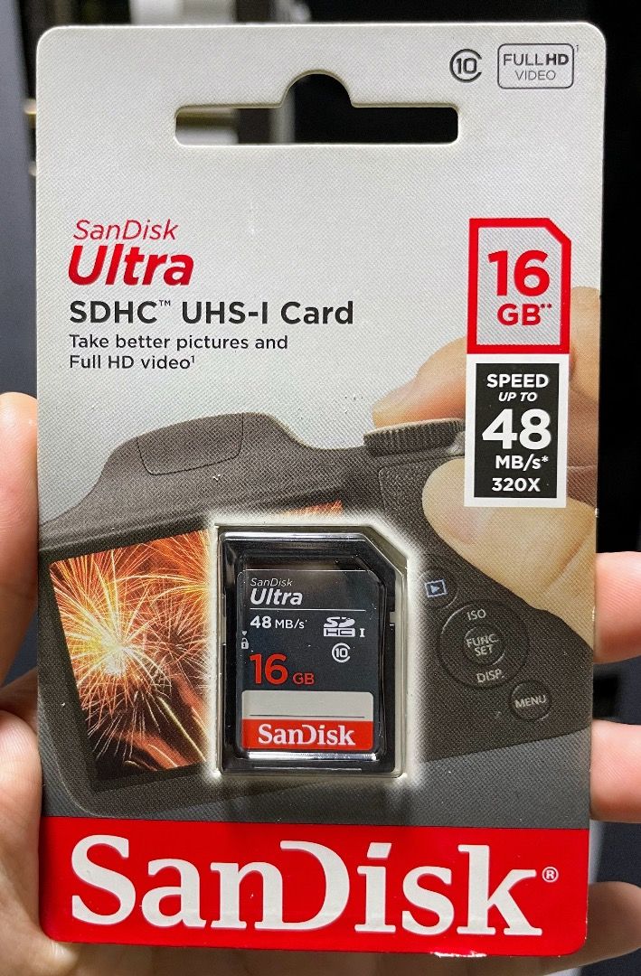 SanDisk Ultra 16GB SDHC UHS-I 10 48MB/s Memory Card, Computers & Tech, Parts & Accessories, Hard ...