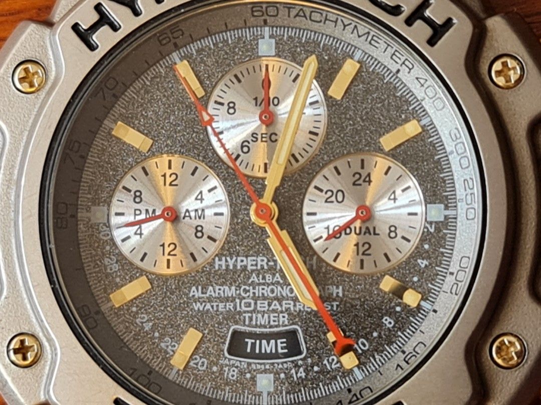 SEIKO ALBA HYPER-TECH CHRONOGRAPH TITANIUM N944-7A50 (RARE), Luxury, Watches on Carousell