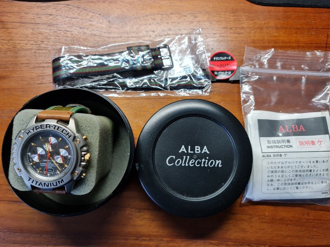 SEIKO ALBA HYPER-TECH CHRONOGRAPH TITANIUM N944-7A50 (RARE), Luxury, Watches on Carousell