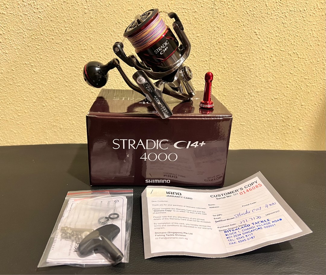 Shimano STRADIC CI4+ FB 4000 spinning reel., Sports Equipment, Fishing ...