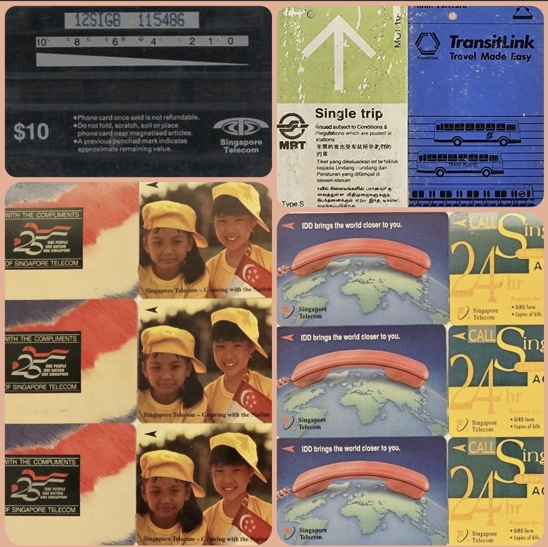 🔥Phone🔥MRT🔥Card🔥Singapore Telecom Vintage Public Phone Cards ...