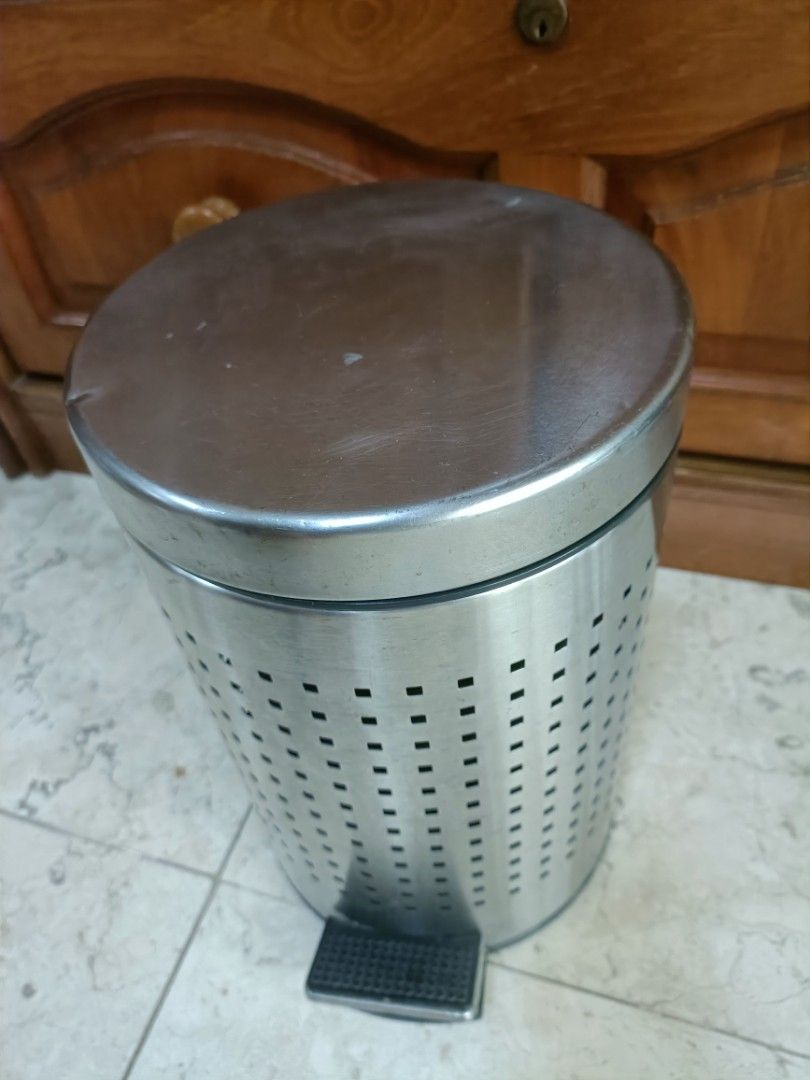 Sleek tall metal design rubbish bin dustbin trash bin, Furniture & Home ...