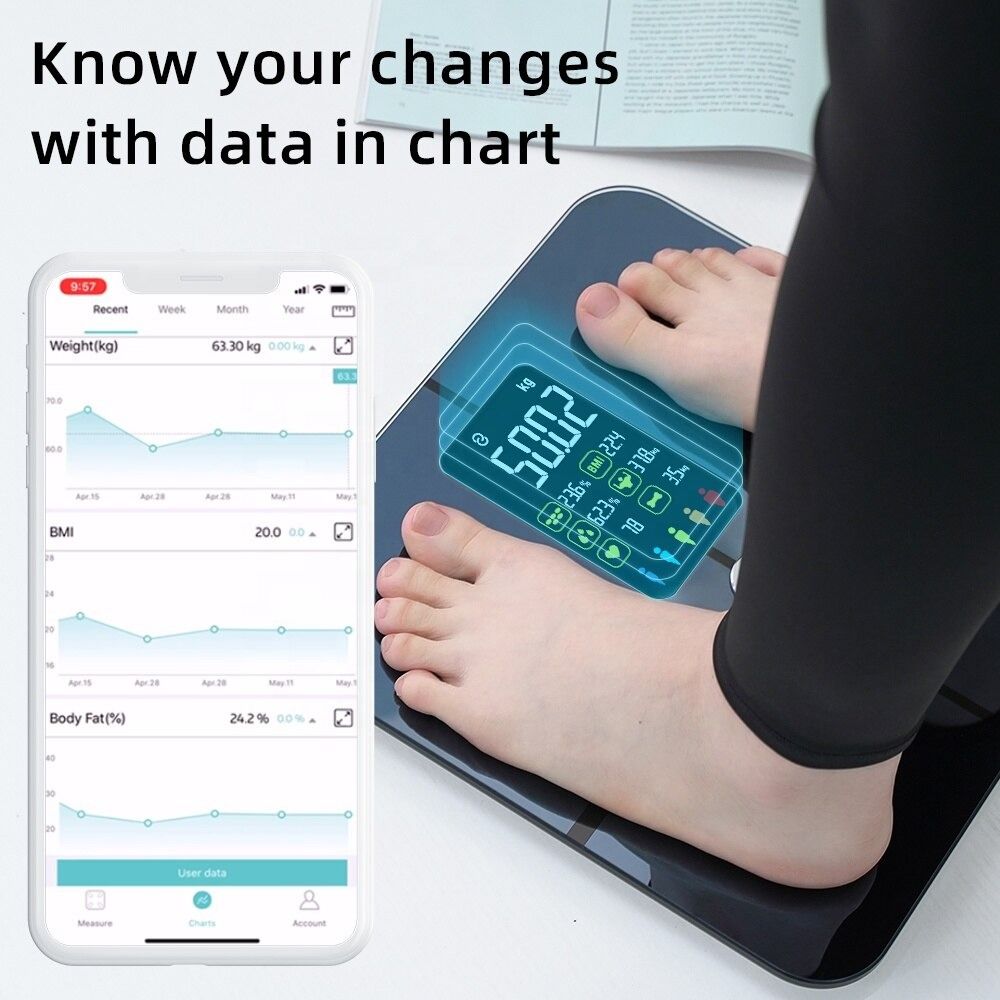Smart BMI Scale Smart Digital Body Weighing Scale Bod, 健康及營養食用品, 健康監測儀和 ...
