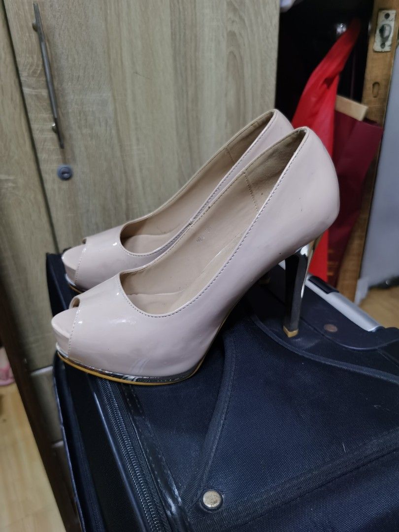 Sofab So Fab! nude pink nude brown platform heels stiletto 5 inches on ...
